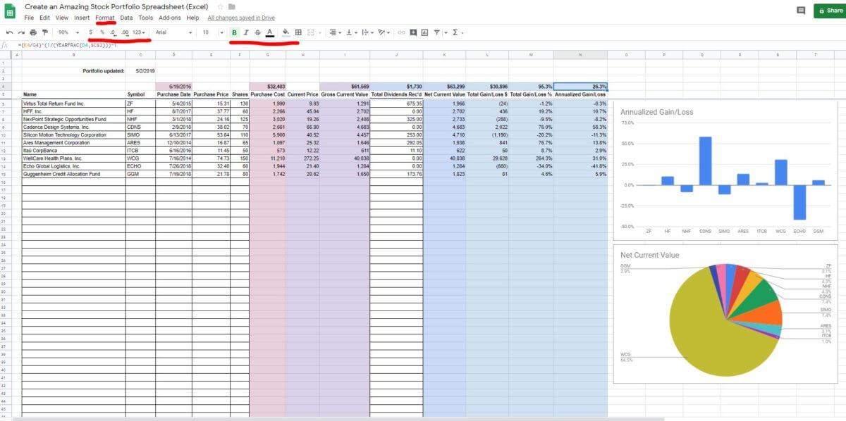 Create an Amazing Stock Portfolio Spreadsheet (Excel) – Invest Some Money